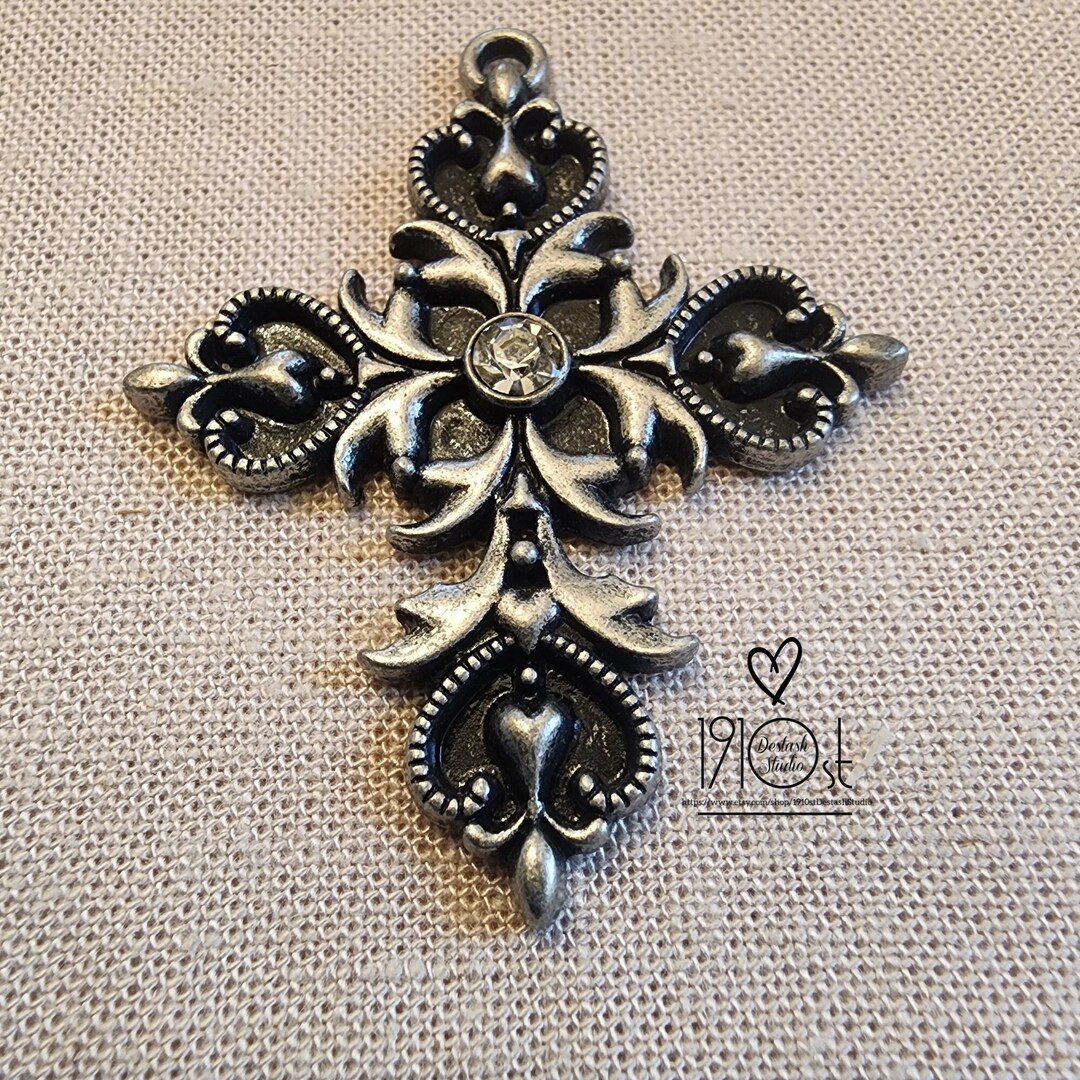 Baroque Cross Pendant - Etsy