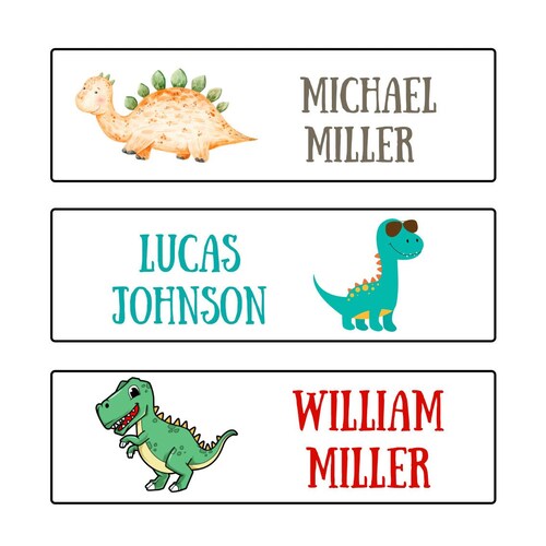 Name Labels Variety Pack Dinosaur Name Labels Dino Custom - Etsy