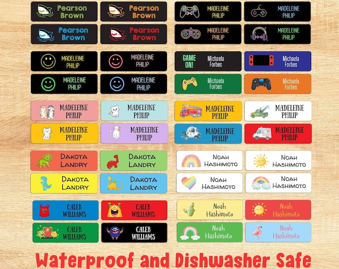 Personalized Custom Boys Name Water Resistant Label for Daycare, School ...