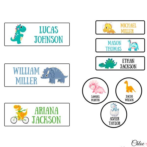 Dinosaur Labels - Etsy