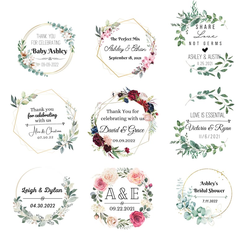 Custom Stickers Custom Labels Circle Logo Labels Wedding - Etsy