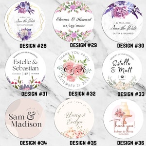 Wedding Custom Stickers | Custom Labels | Circle Logo Labels | Wedding ...