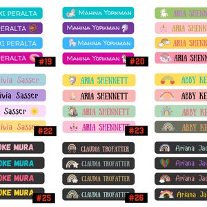 72 Skinny School Supply Labels Dishwasher Safe Waterproof - Etsy