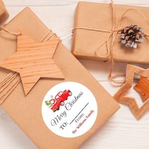 Custom Holiday Labels, Personalized Merry Christmas Labels, Holiday ...