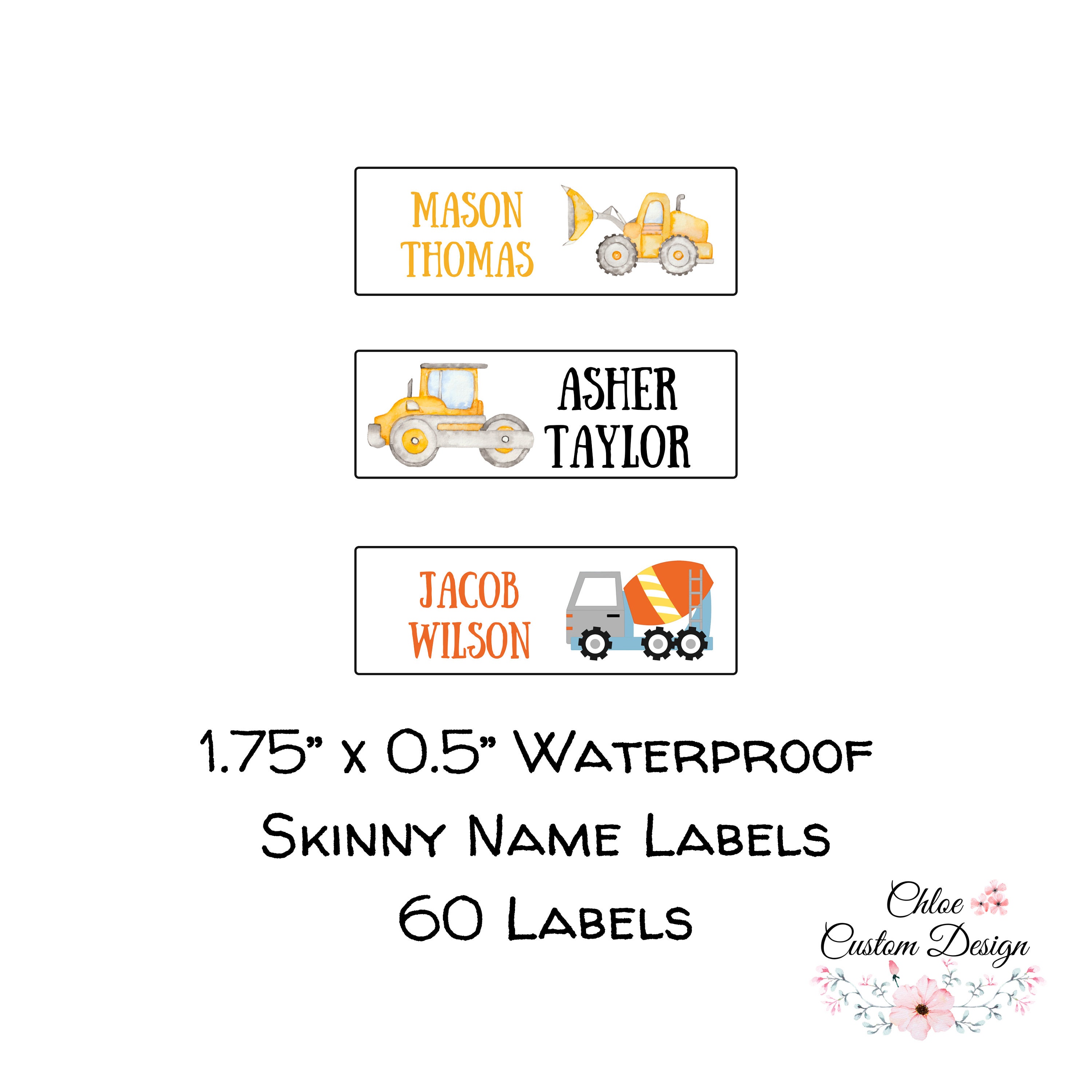 Boy Name Labels School Supply Stickers Daycare Labels Pack | Etsy