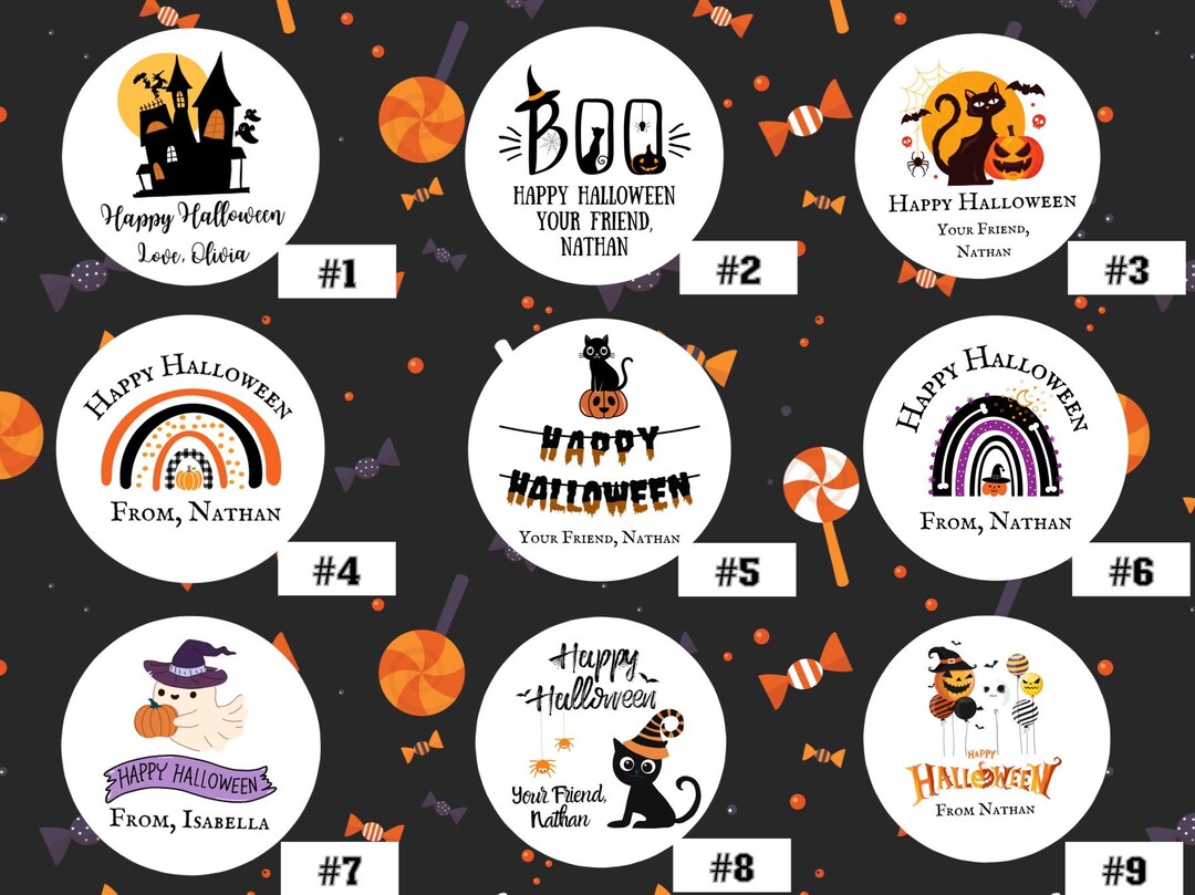 Halloween Stickers Candy Halloween Stickers Pumpkin Trick or Treat ...