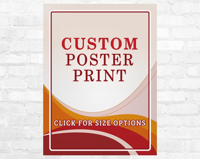 Custom Poster Printing | Next Day Production - Personalized Poster ...