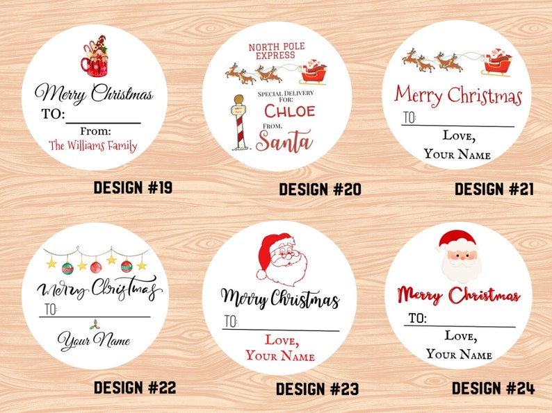 Custom Holiday Labels Personalized Merry Christmas Labels - Etsy