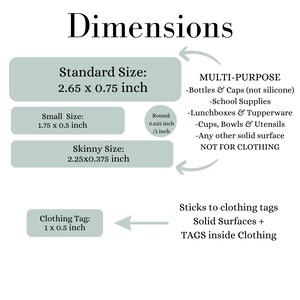 72 Skinny School Supply Labels - Dishwasher Safe - Waterproof Labels ...