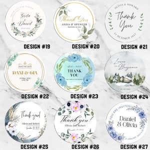 Wedding Custom Stickers | Custom Labels | Circle Logo Labels | Wedding ...