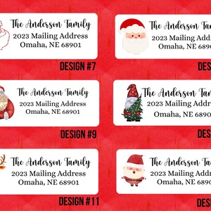 30 Christmas Return Address Labels, Holiday Return Address Labels ...