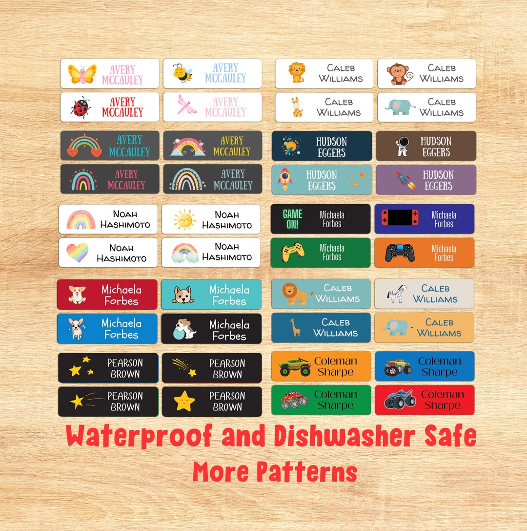Custom Waterproof Daycare Labels- Dishwasher Safe - Preschool Labels ...