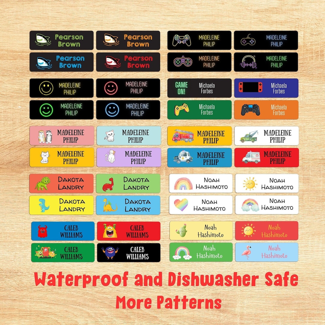 Custom Waterproof Daycare Labels- Dishwasher Safe - Preschool Labels ...