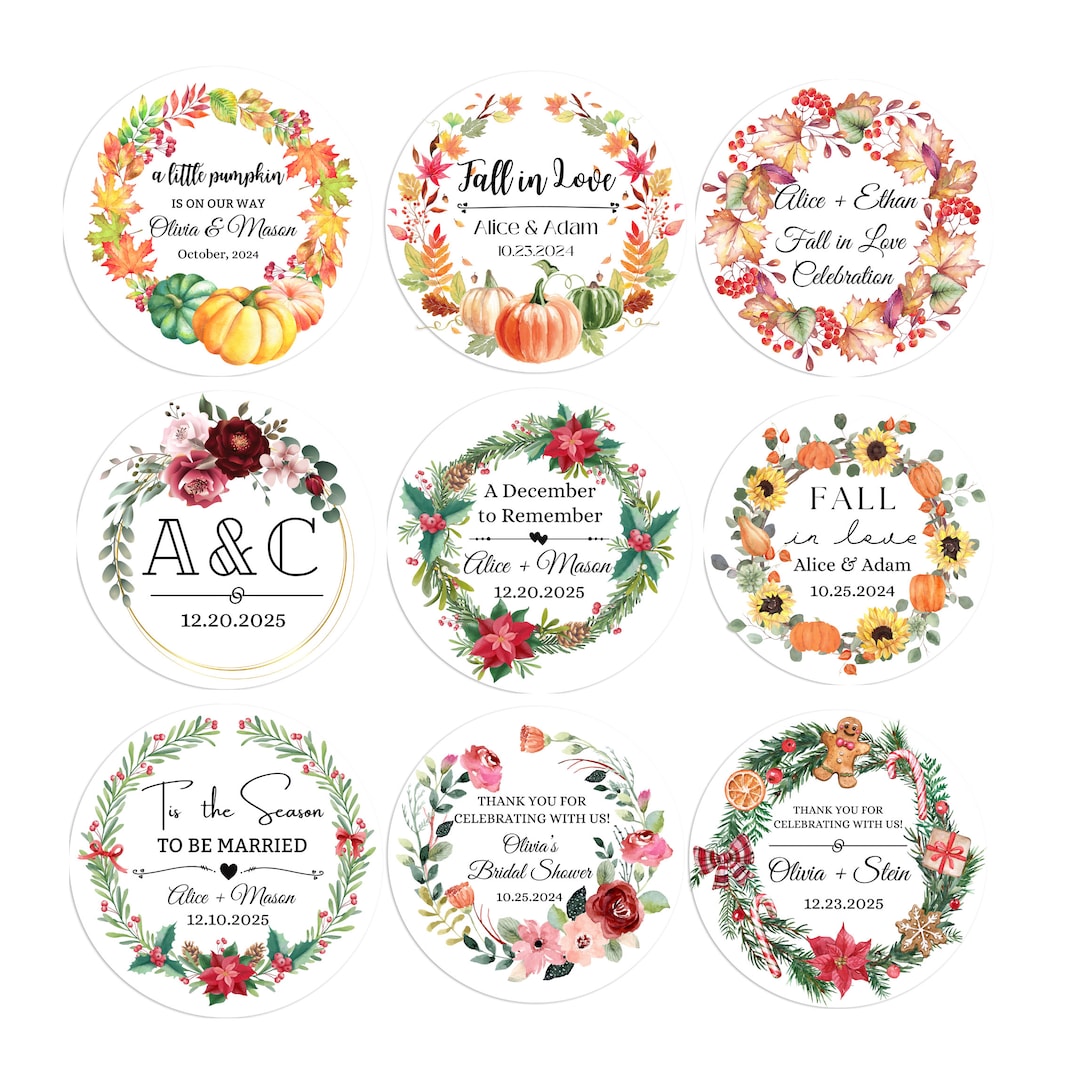 Custom Stickers | Custom Labels | Circle Logo Labels | Wedding Stickers ...
