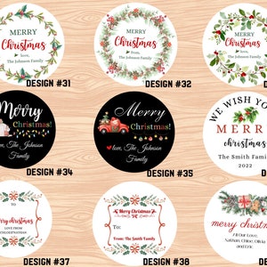 Custom Holiday Labels Personalized Merry Christmas Labels - Etsy