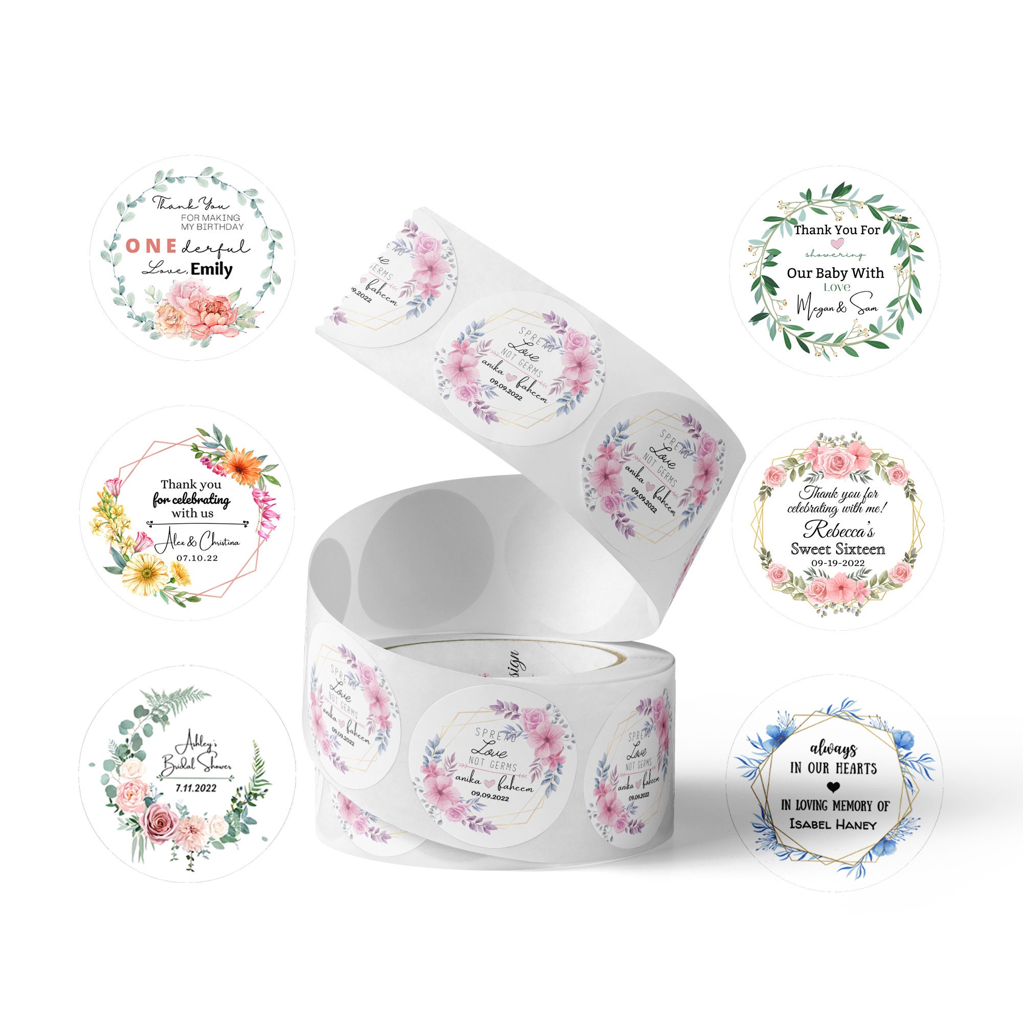 Custom Stickers Labels on Roll Custom Labels Circle / | Etsy