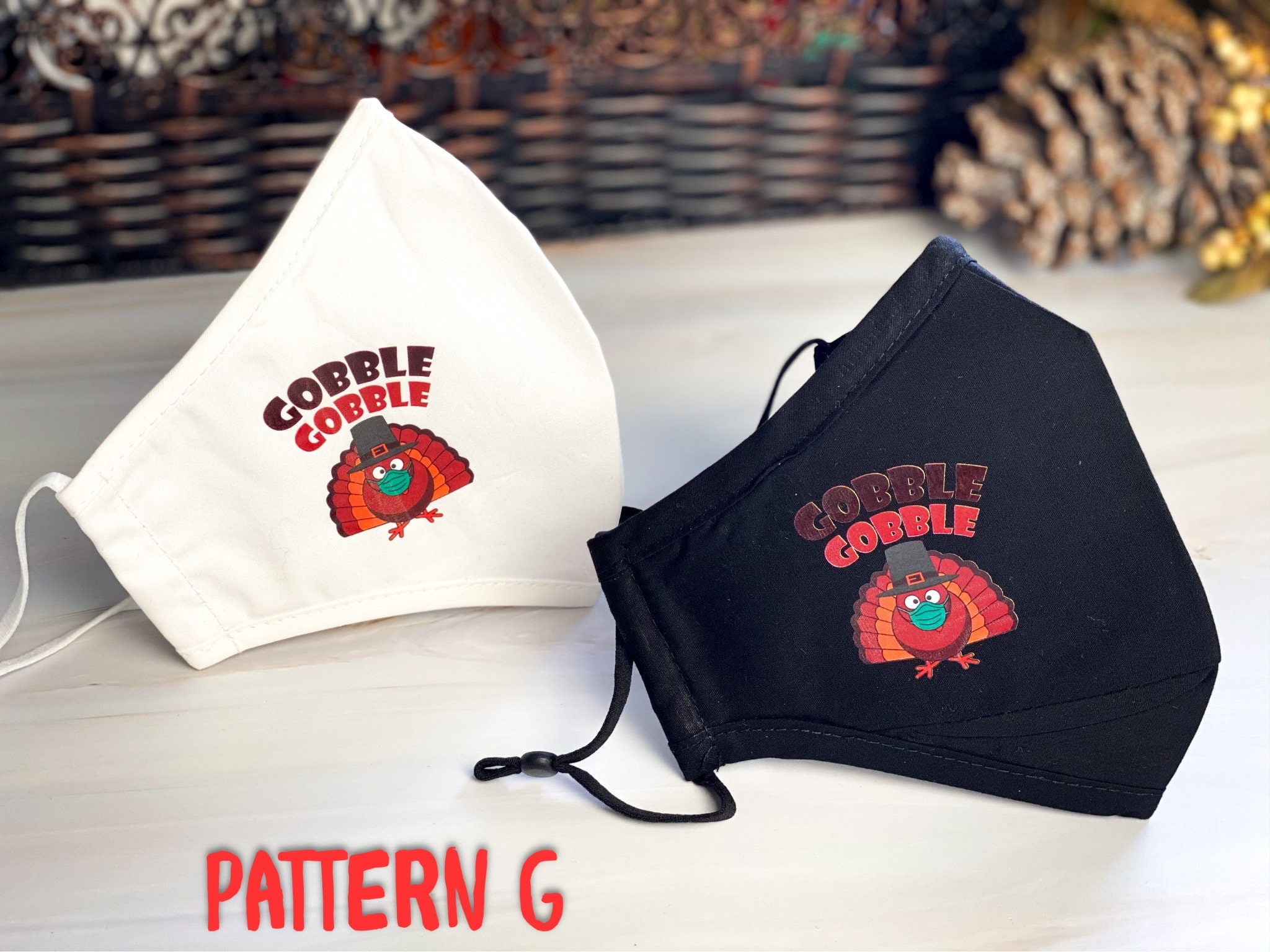 Thanksgiving Turkey Face Mask with Nose Wire/Filter | Etsy