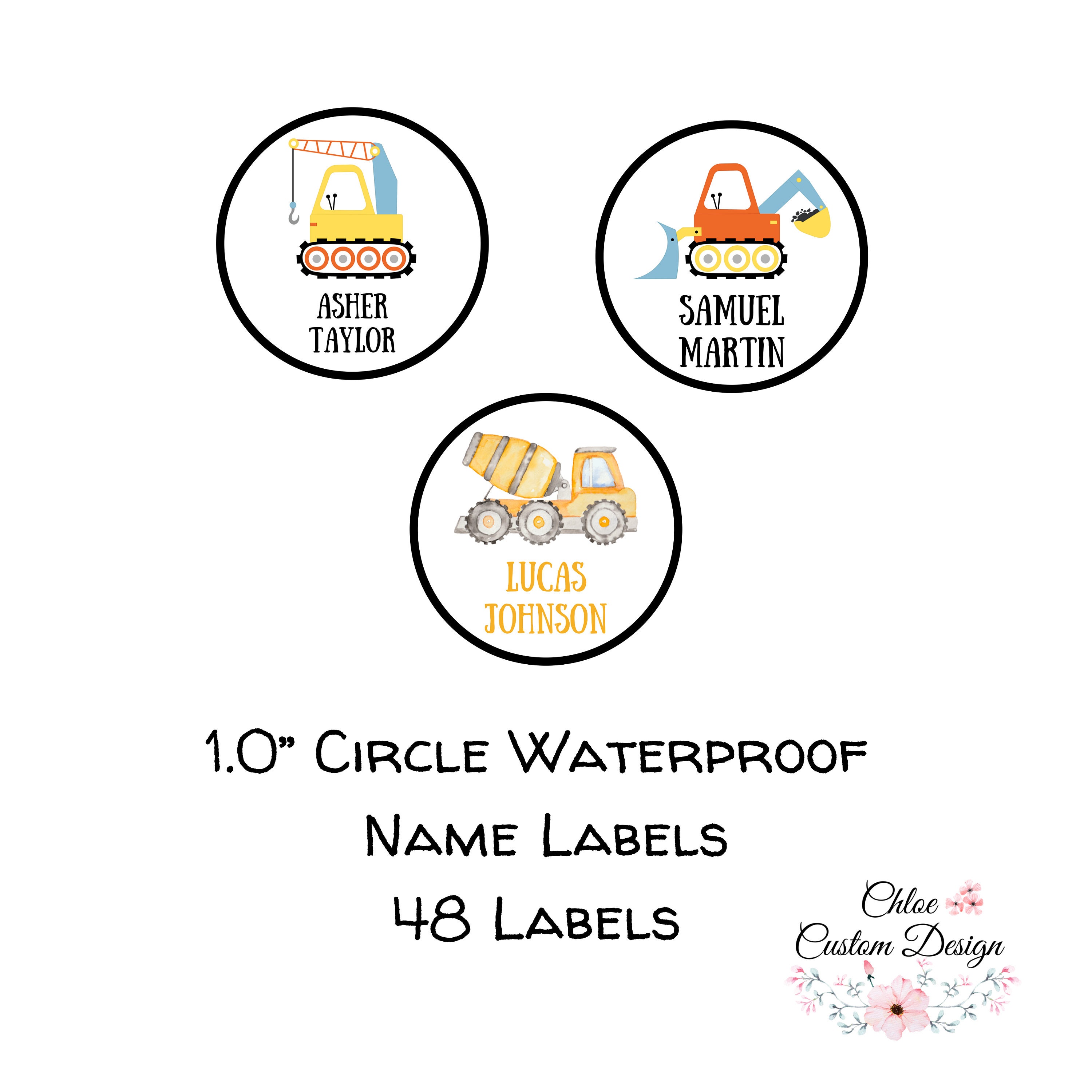 Boy Name Labels School Supply Stickers Daycare Labels Pack | Etsy