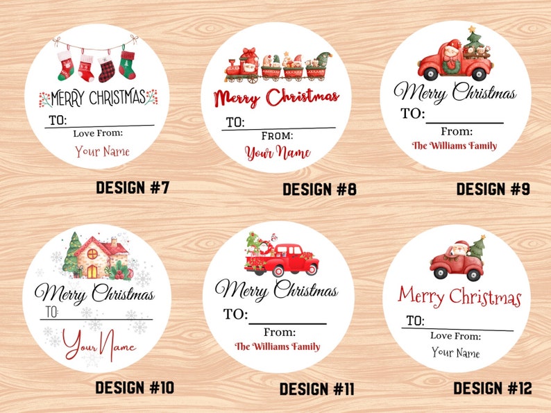 Custom Holiday Labels Personalized Merry Christmas Labels - Etsy