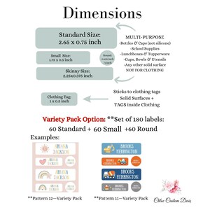 Waterproof Daycare Labels - Dishwasher Safe - Preschool Labels - Name ...