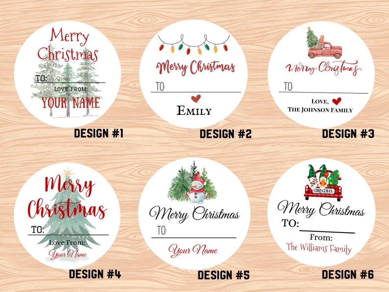 Custom Holiday Labels Personalized Merry Christmas Labels - Etsy