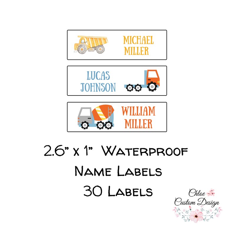 Boy Name Labels School Supply Stickers Daycare Labels Pack | Etsy