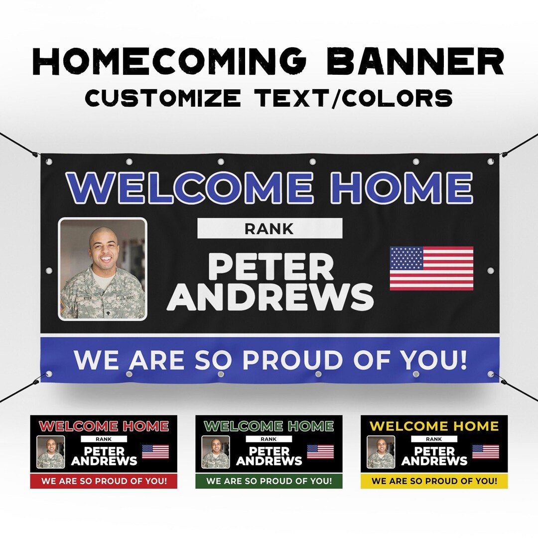 Welcome Home | Congratulations Soldier Military Service | Full Color ...