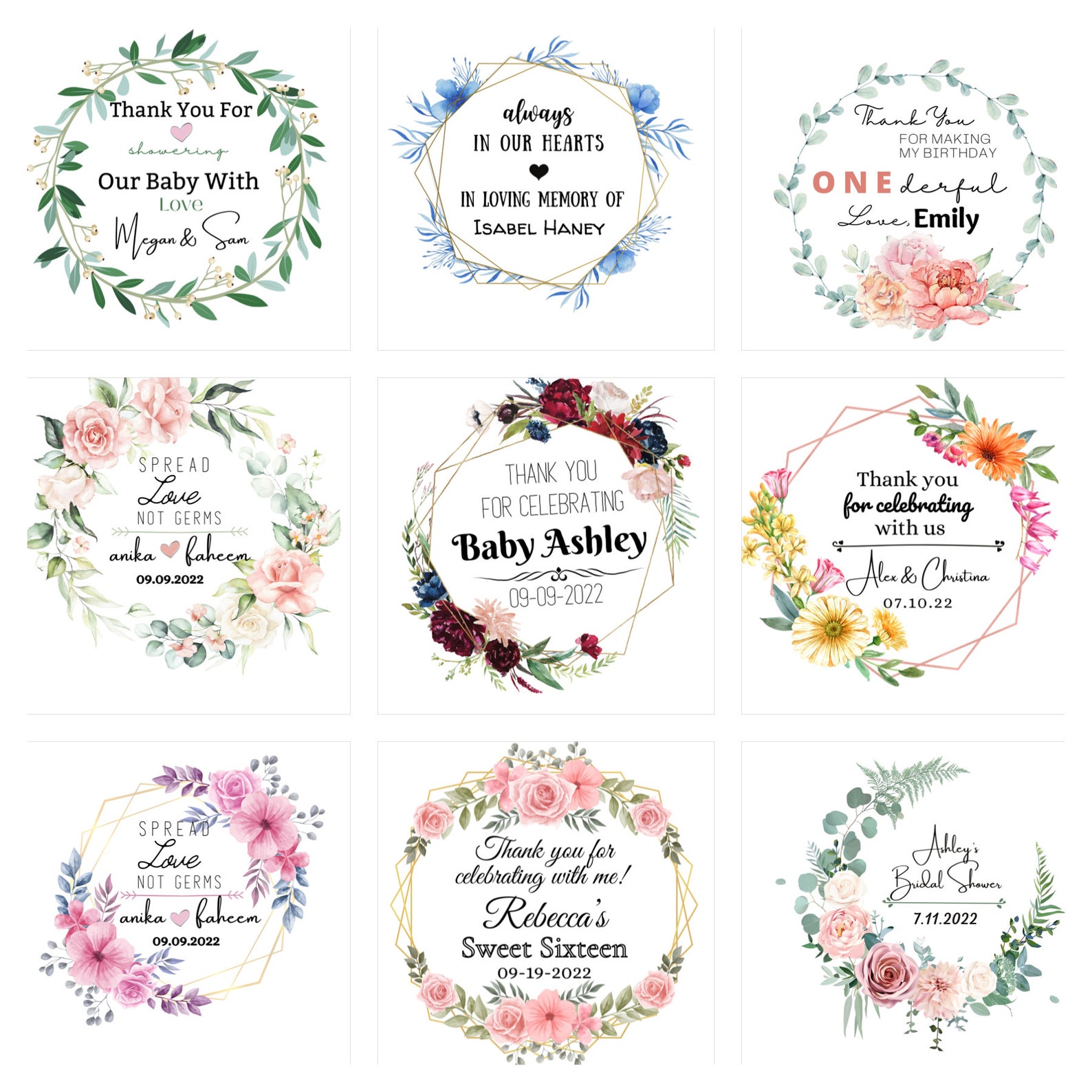 Custom Stickers Custom Labels Circle Logo Labels Wedding | Etsy