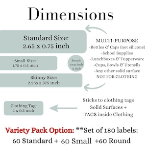 Custom Waterproof Daycare Labels- Dishwasher Safe - Preschool Labels ...