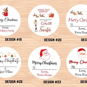 Custom Holiday Labels, Personalized Merry Christmas Labels, Holiday ...