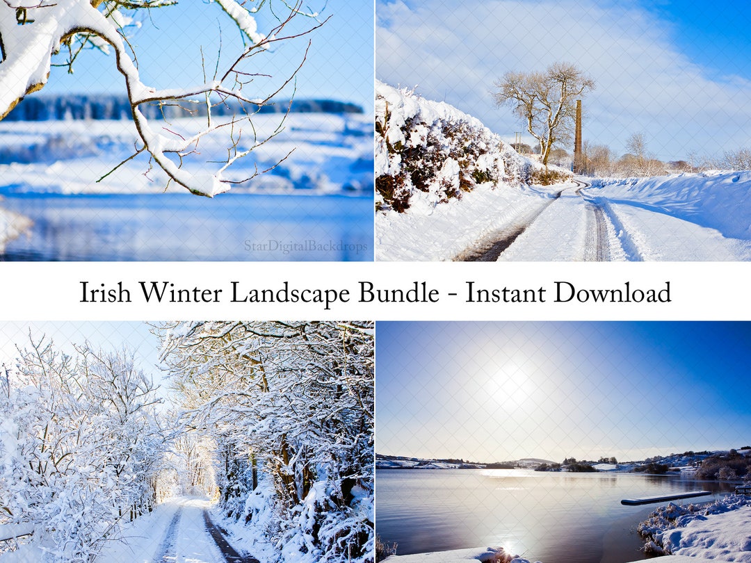 Winter in Ireland Digital Background, Instant Digital Download ...