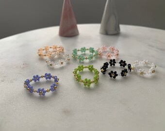 Stackable Beaded Rings - Etsy