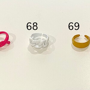 Colorful Chunky Bold Rings Summer Funky Glazed Dipped Open Thick Trendy ...
