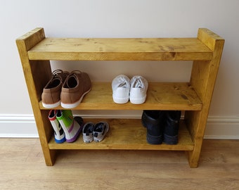 Rustic shoe rack | Etsy
