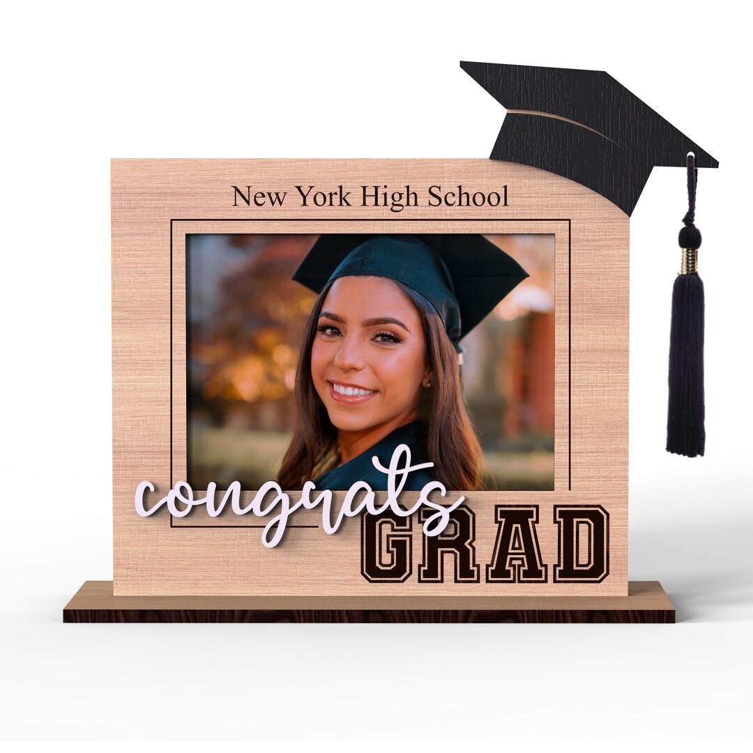 Congrats Grad | Personalized Custom Picture Frame | Graduation Photo 5 ...