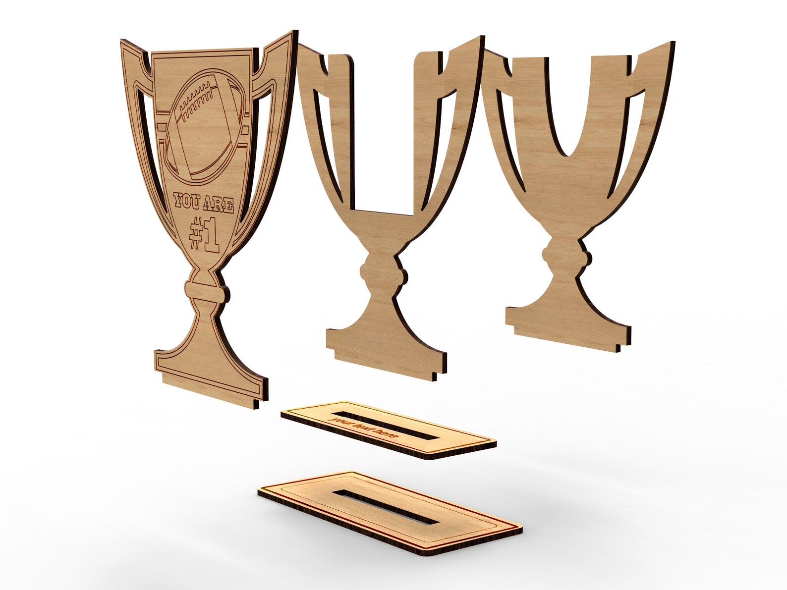 Football Coach Gift Idea Thanks Couch Football Trophy Gift - Etsy