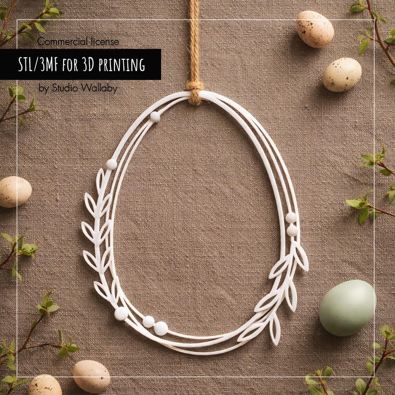 Easter Egg Wreath STL File | 3D Printable Door Wreath | Spring Home ...