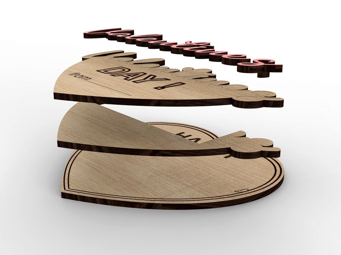 Heart Shape Gift Card Holder Personalized Valentines Day - Etsy