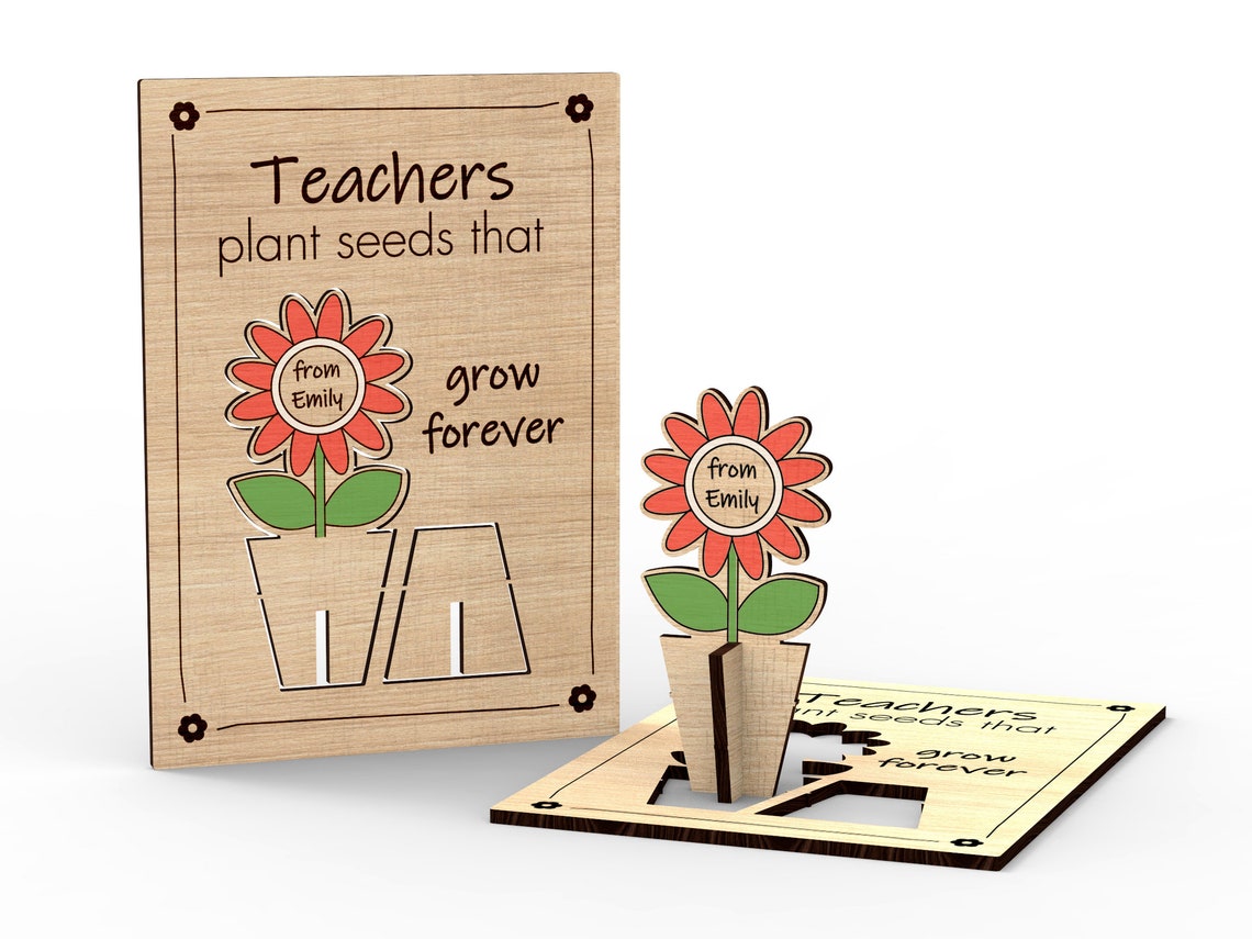 Teacher Appreciation Popup Cards Bundle Personalized - Etsy