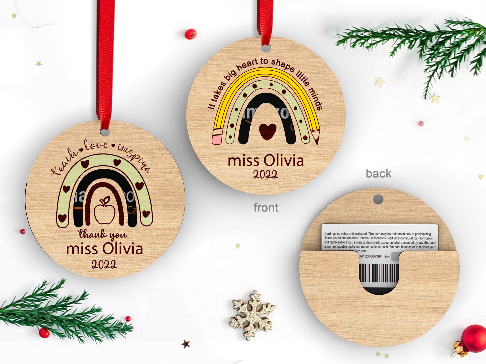 Personalized Gift Card Holder for Teacher | Teacher Appreciation ...