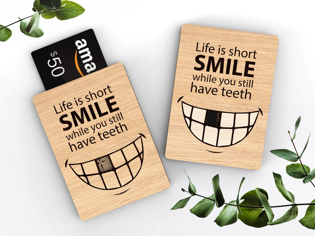 Funny 'smile' Gift Card Holder - Laser Cut Files (SVG, DXF, PDF) - Etsy