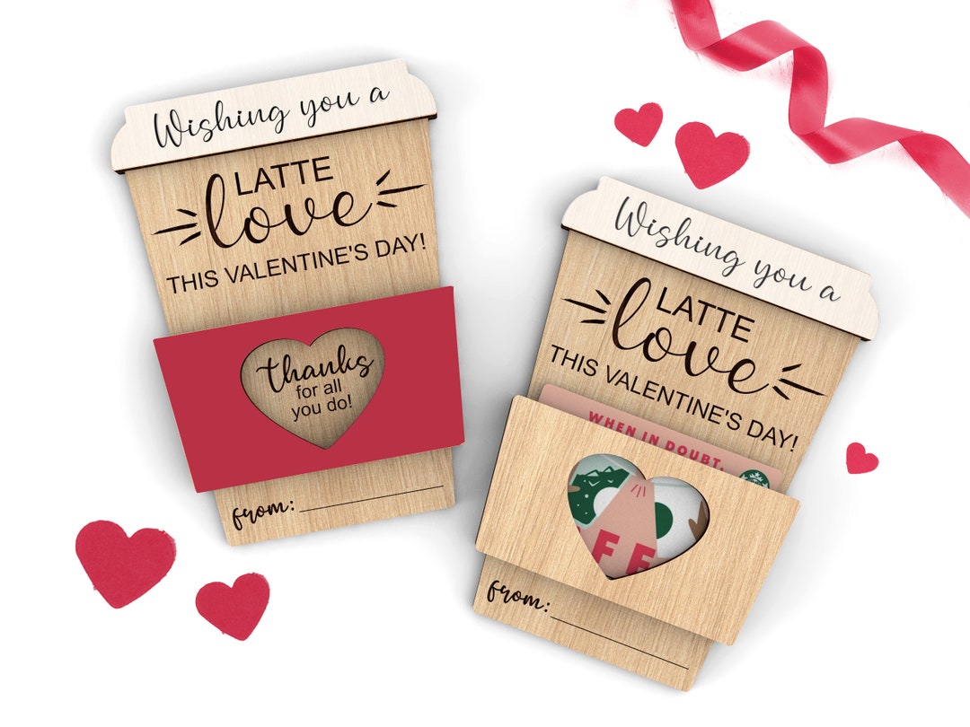 A Latte Love | Personalized Valentine's Gift Card Holder | Happy ...