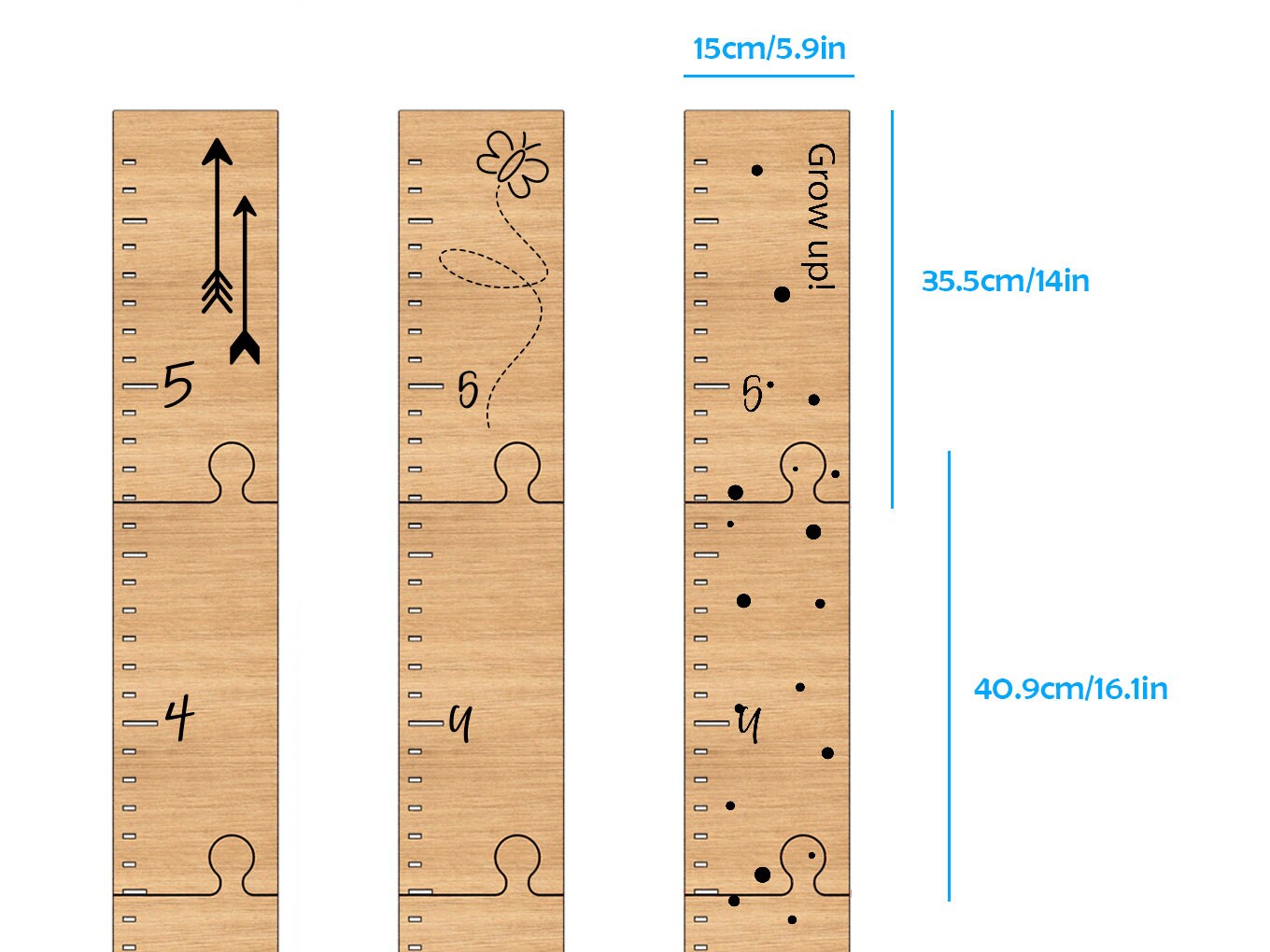 Growth Chart Art Hanging Wooden Height Growth Chart to - Etsy