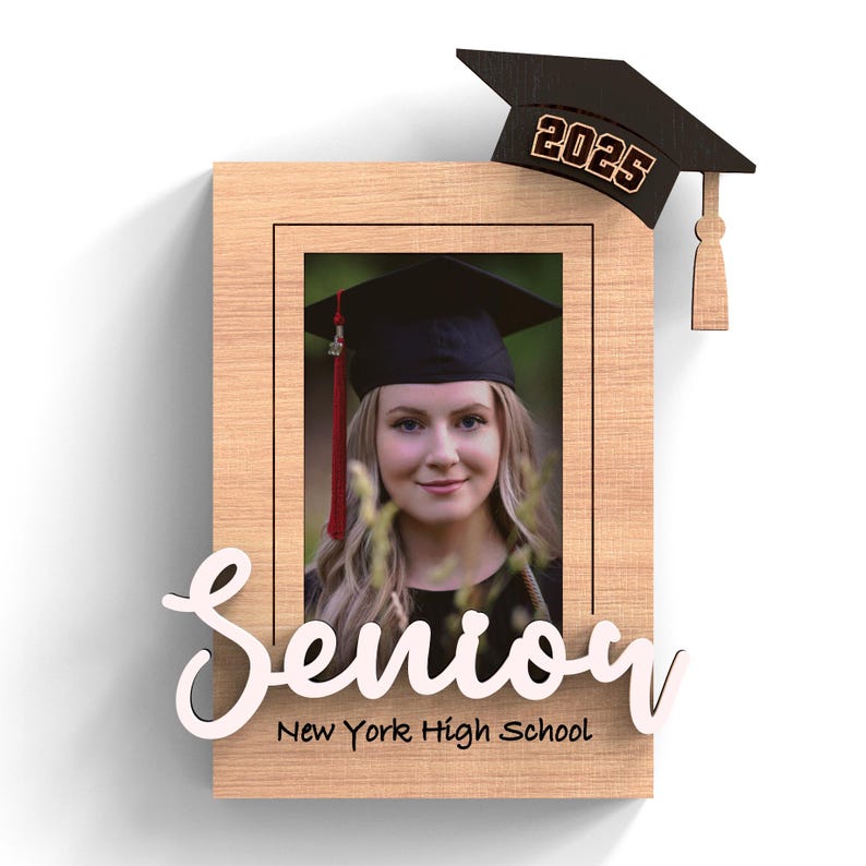 Personalized Senior Graduation Photo Frame Magnet: Laser Cut File (SVG ...