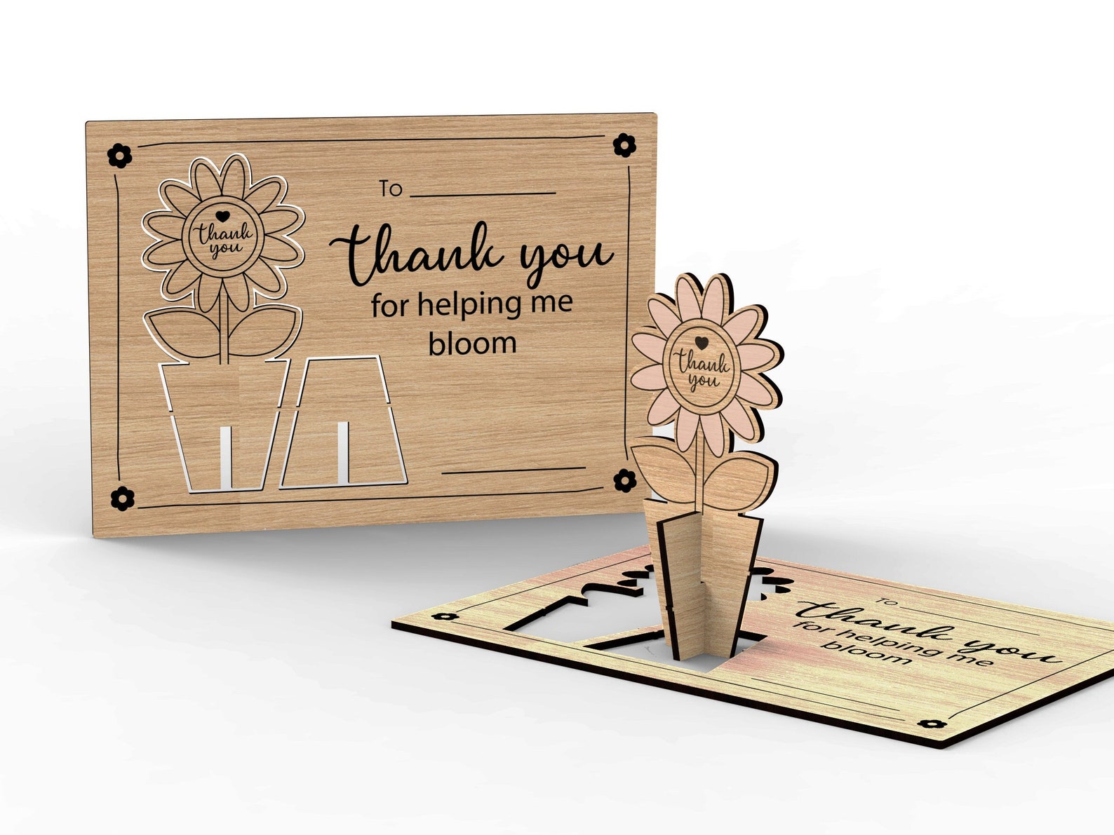 Thank You for Helping Me Bloom | Popup Card | Personalized Teacher's ...