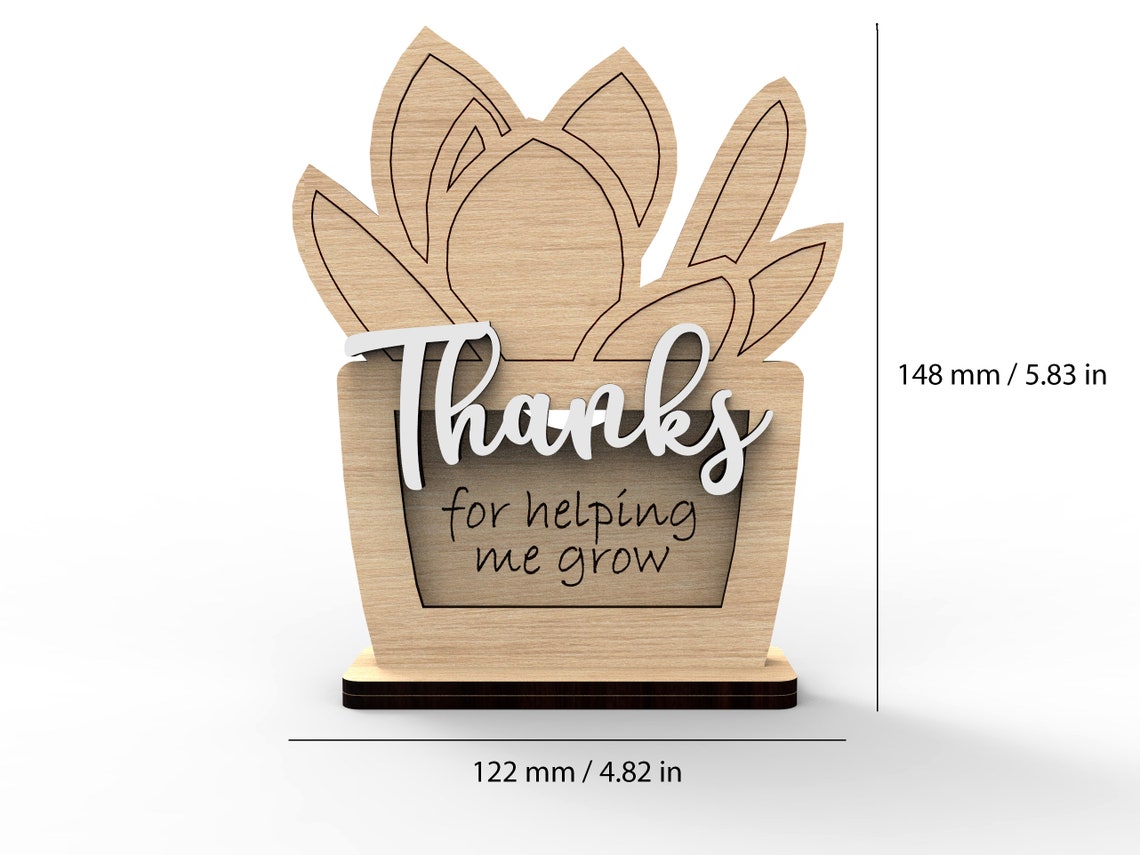 Succulent Teacher Appreciation Gift Card Holder | Thank You for Helping ...