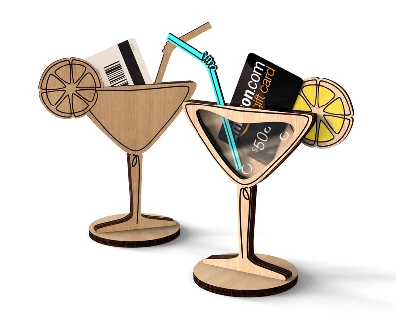 Cocktail Glass Gift Card Holder Commercial License - Etsy