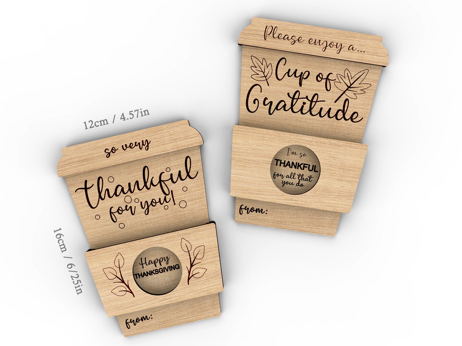 Thanksgiving Gift Card Holder | Cup of Gratitude | Svg Laser-ready Cut ...