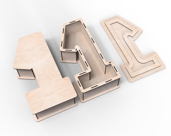 Number Zero 0 Gift Box Dxf Svg Pdf and Ai File Ready for | Etsy