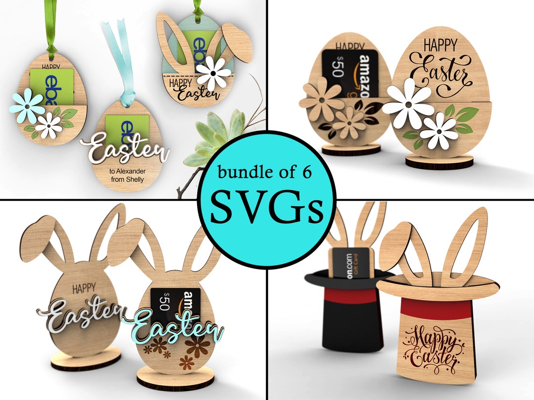 Personalised Happy Easter | Gift Card Holders Bundle of 6 | Commercial ...